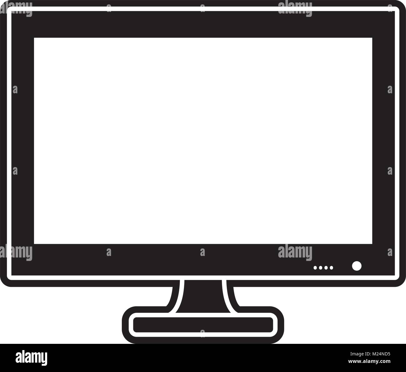 silhouette electronic screen computer technology Stock Vector Image ...