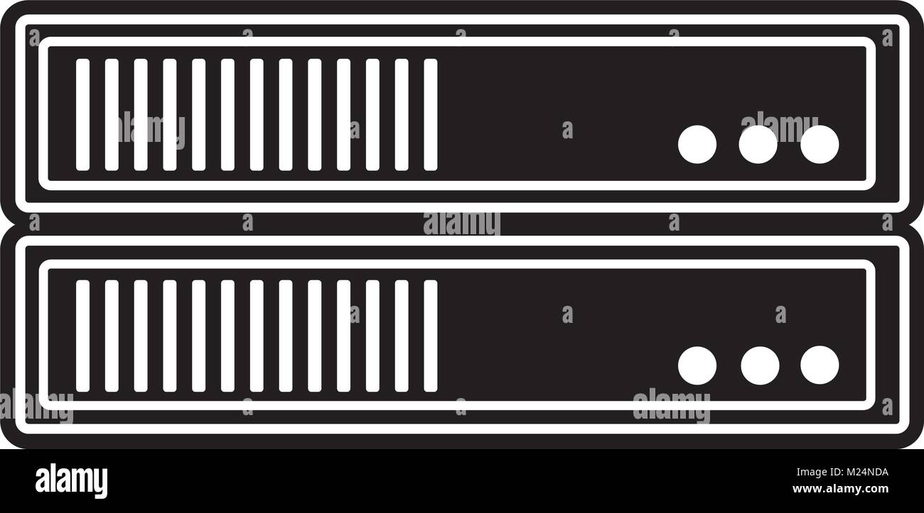 silhouette internet router technology and digital wifi Stock Vector ...