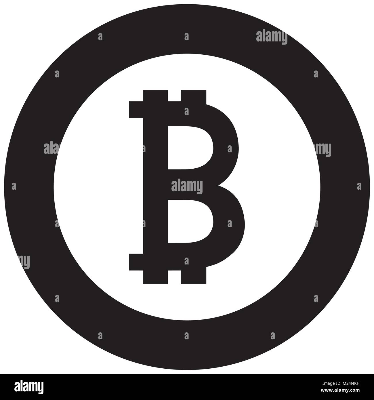 silhouette bitcoin electronic currency with digital symbol Stock Vector ...