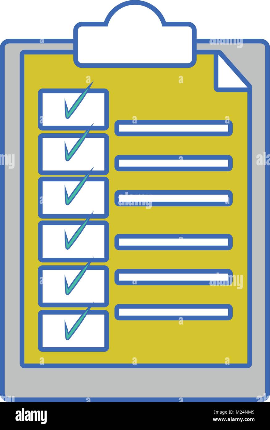 folder with document paper and check list Stock Vector Image & Art - Alamy