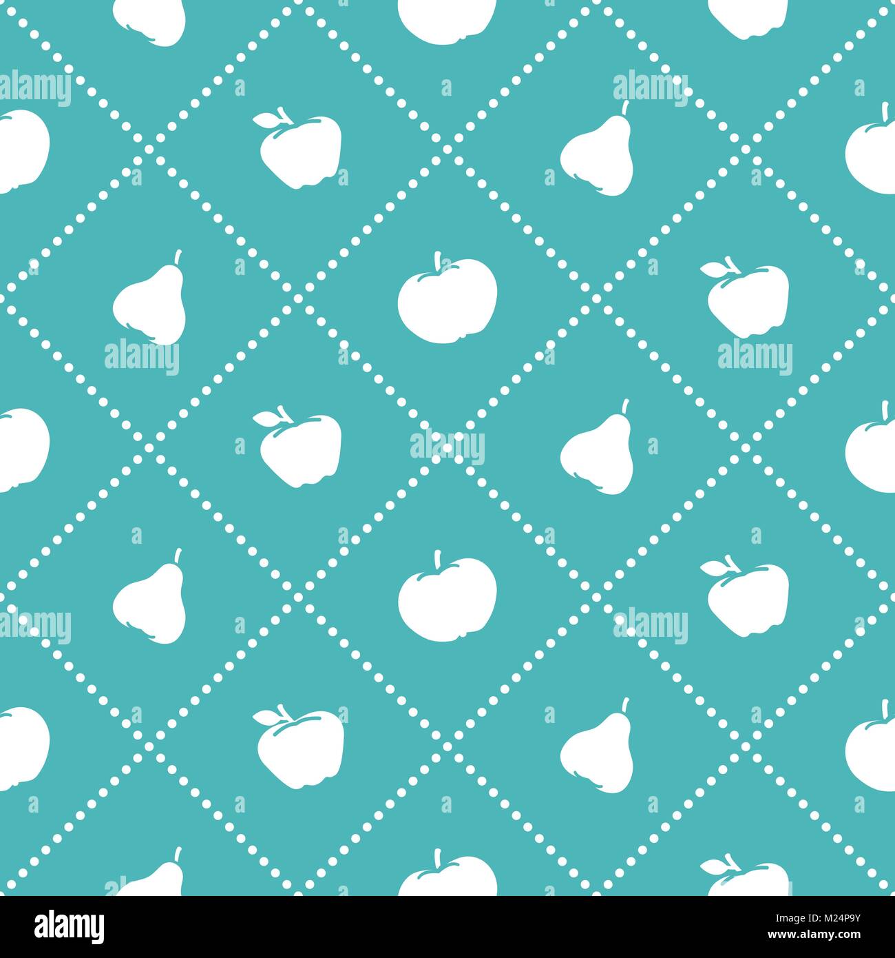 Apples and pears juicy fruit. Seamless pattern. Design for announcement ...