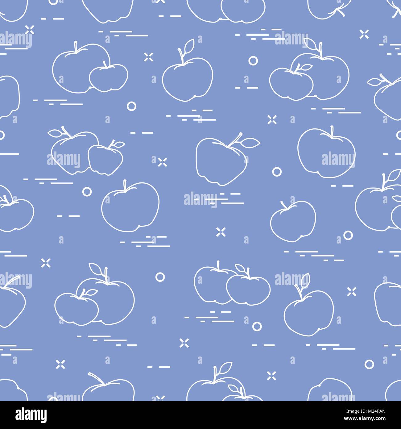 Apples juicy fruit. Seamless pattern. Design for announcement ...