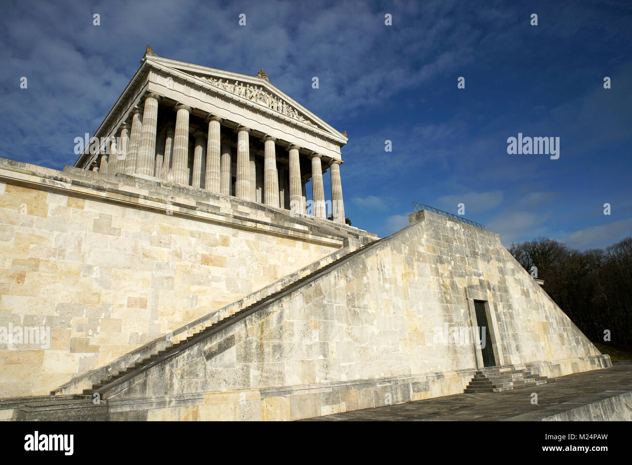 Memorial Walhalla in Donaustauf in the Bavarian district of Memorial ...