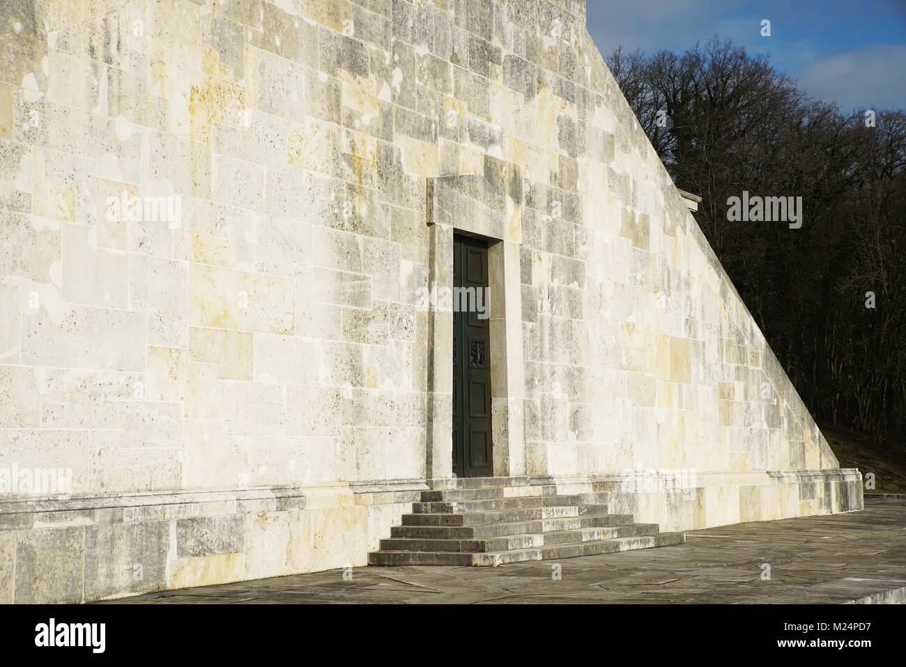 Memorial Walhalla in Donaustauf in the Bavarian district of Memorial ...