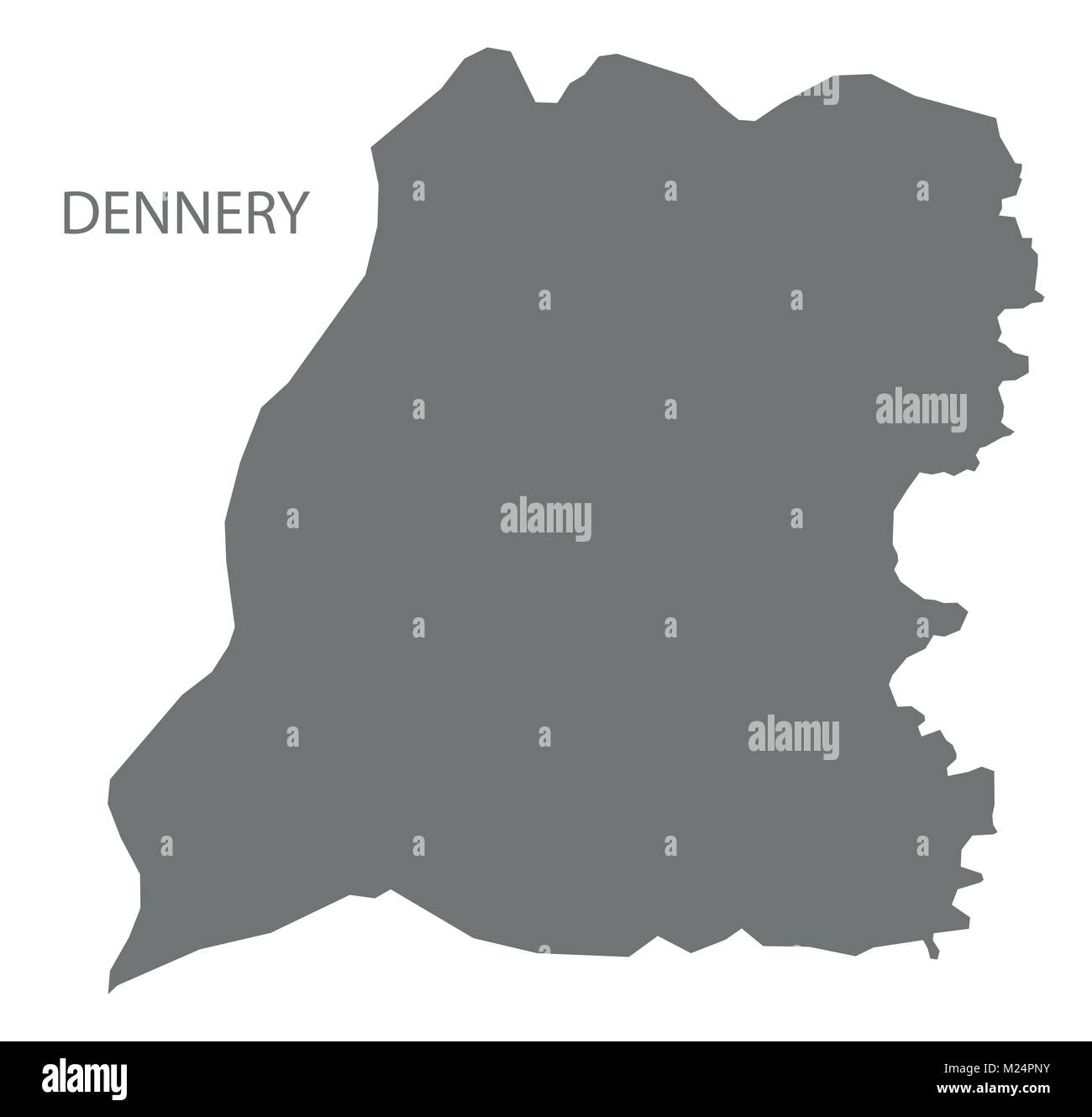 Dennery map of Saint Lucia grey illustration silhouette shape Stock ...