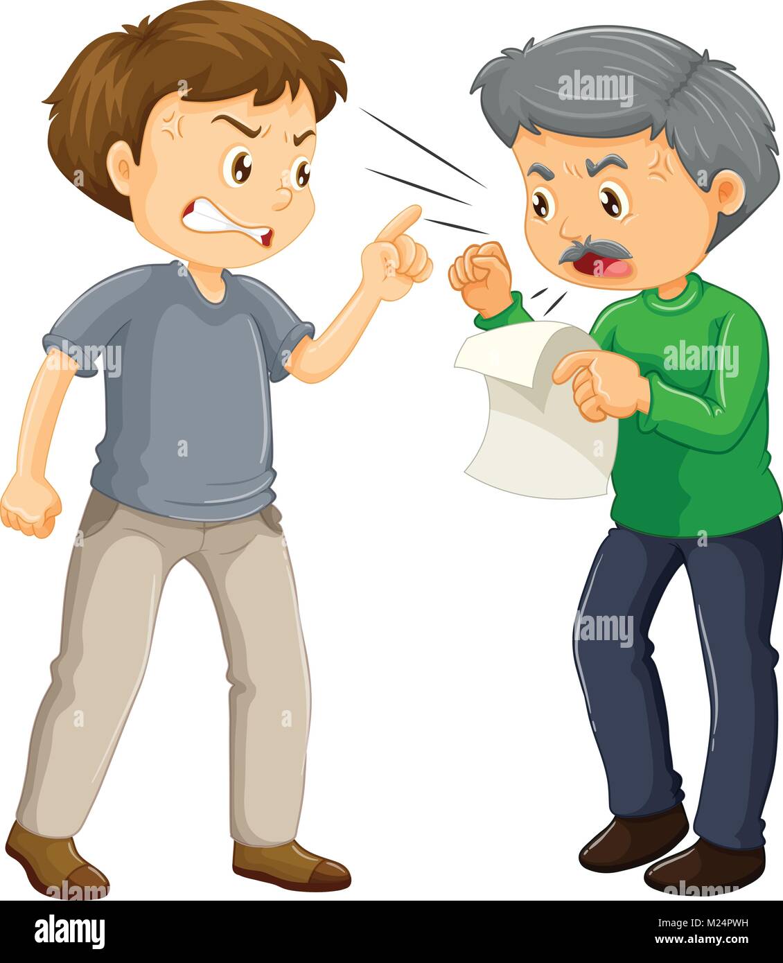 Two angry men arguing illustration Stock Vector Image & Art - Alamy