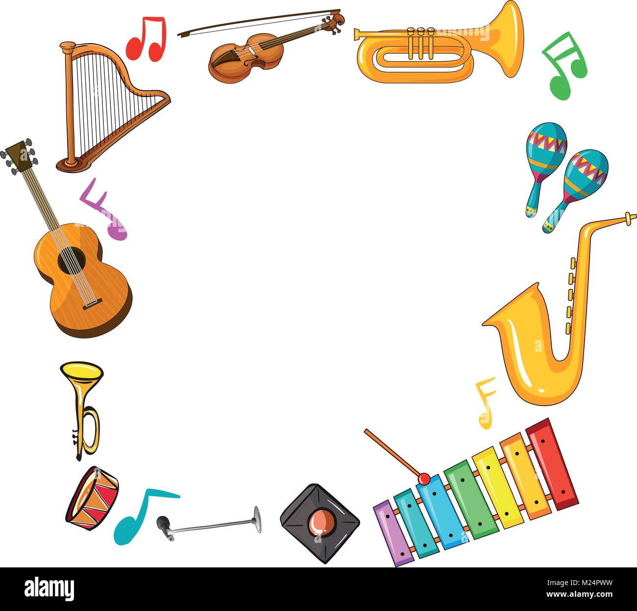 Musical border hi-res stock photography and images - Alamy