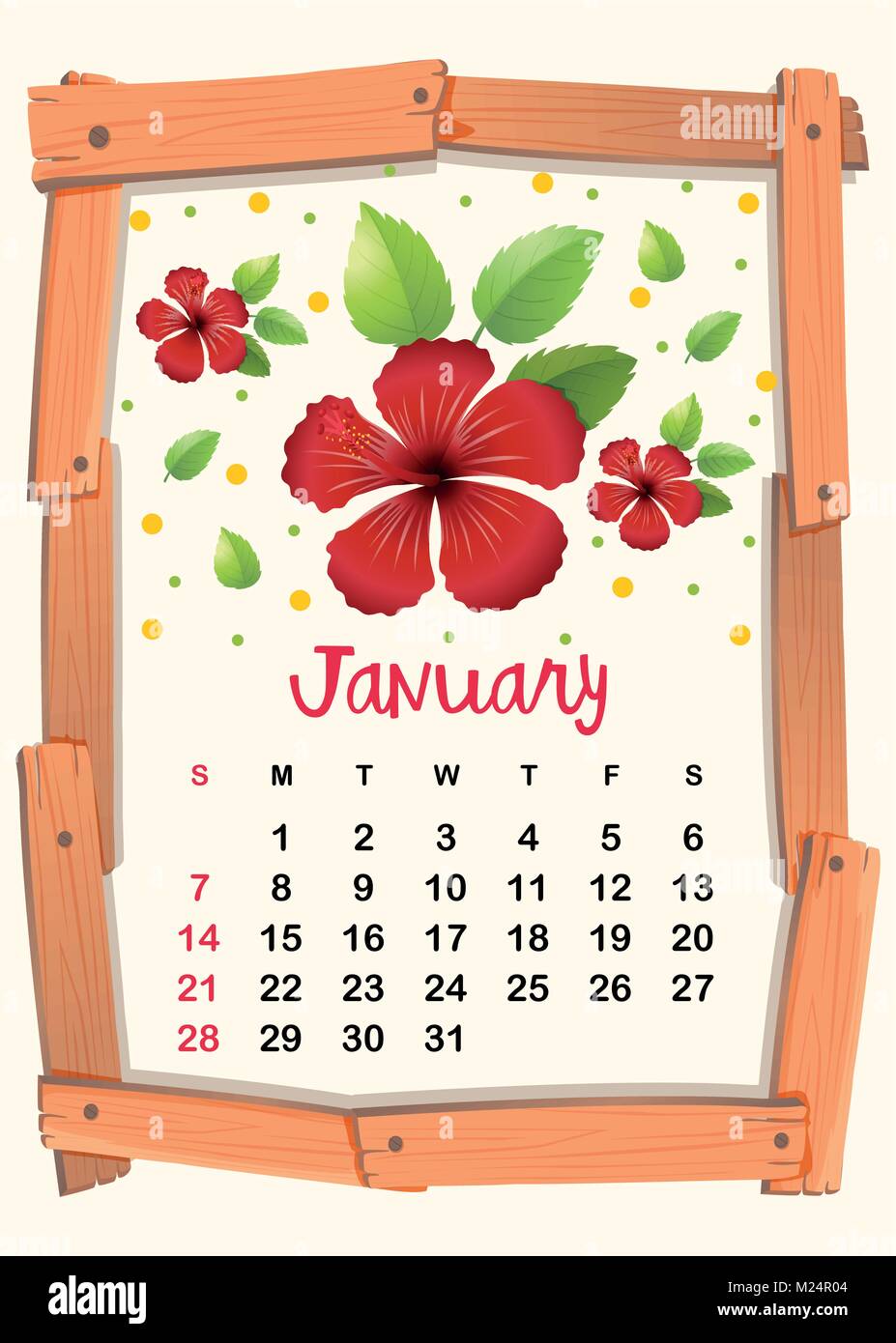 The Month Of January Drawing Stock Vector Images - Alamy