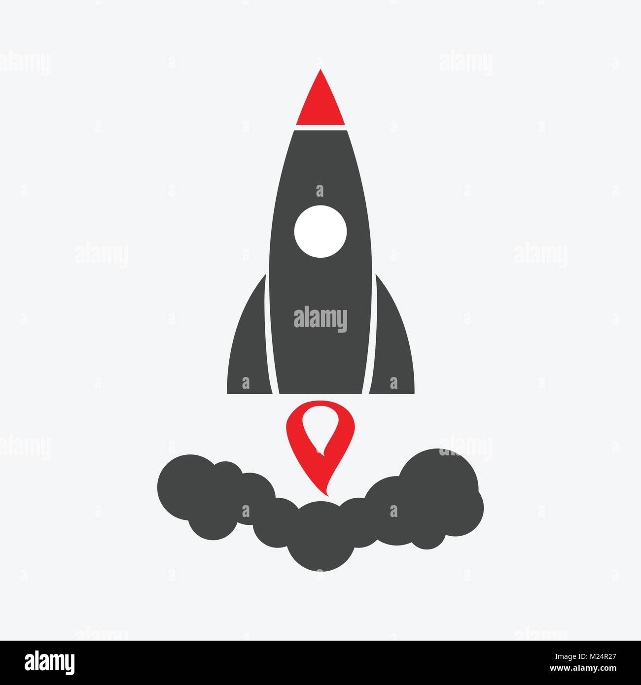 Rocket vector pictogram icon. Simple flat pictogram for business ...