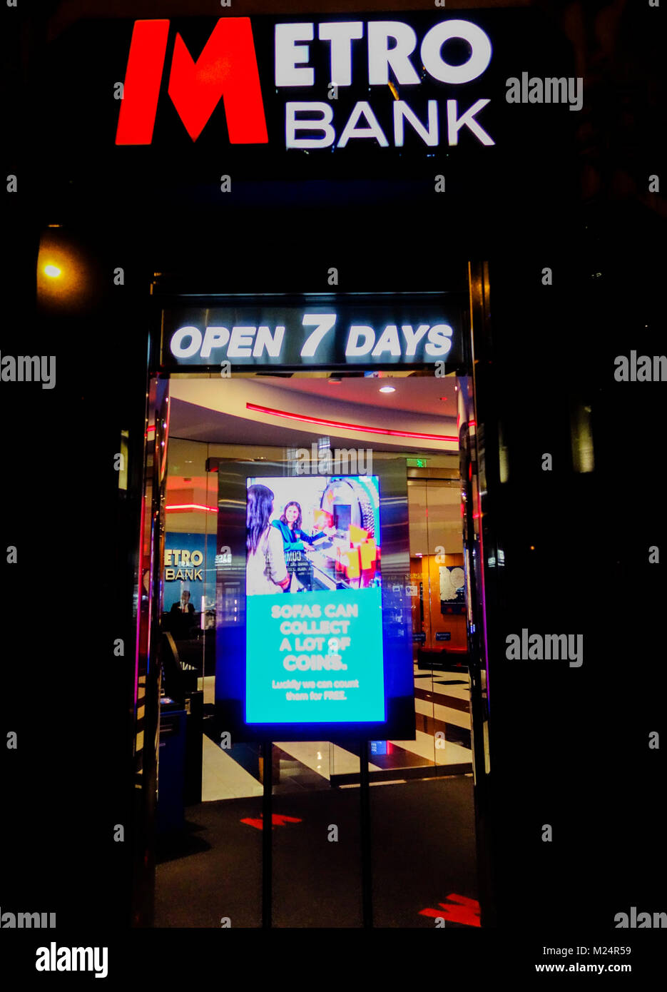 Metro bank neon hi-res stock photography and images - Alamy