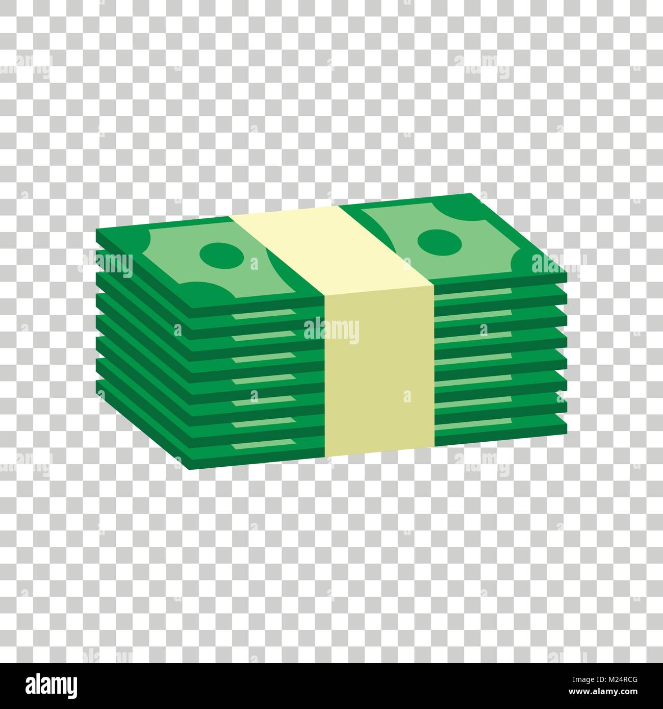 Stacks of money cash. Vector illustration in flat design on isolated ...