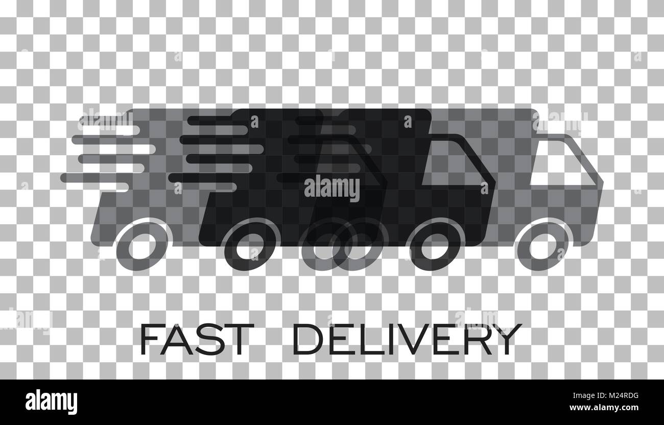 Delivery truck logo vector illustration. Fast delivery service shipping ...
