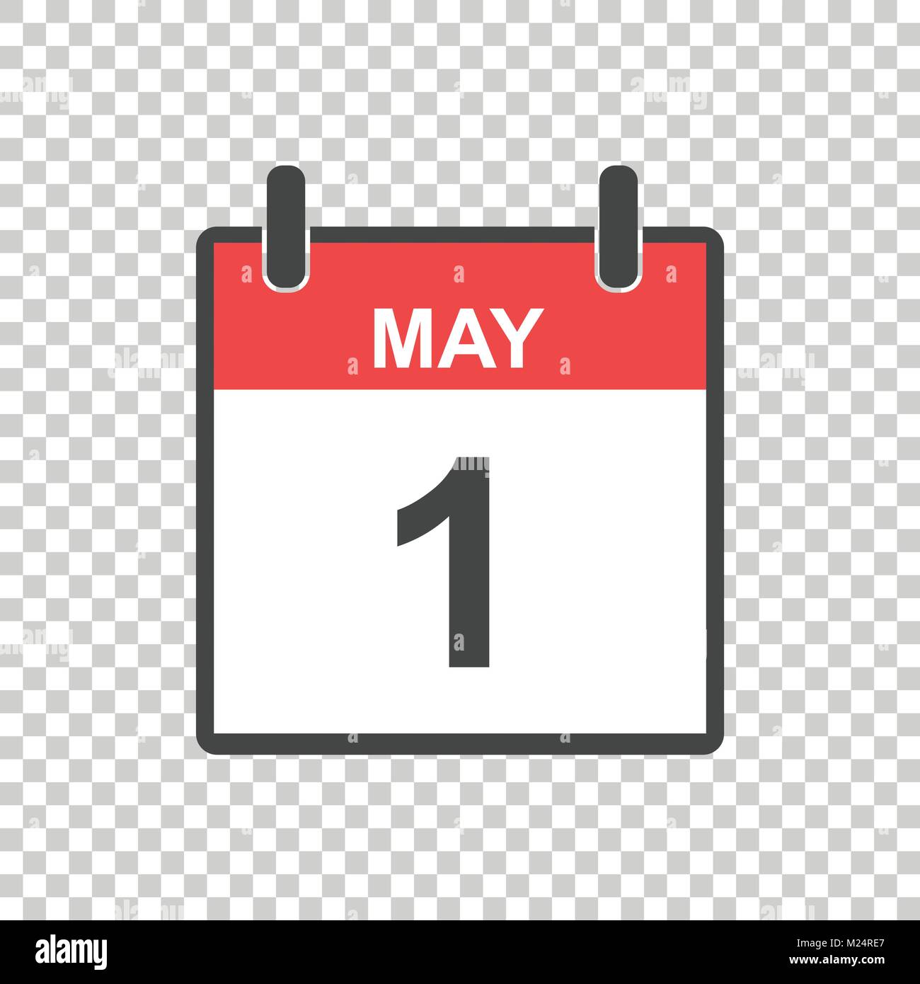 May 1 calendar icon. International womens day. Vector illustration in ...