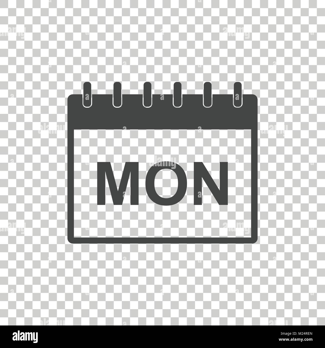 Monday calendar page pictogram icon. Simple flat pictogram for business ...