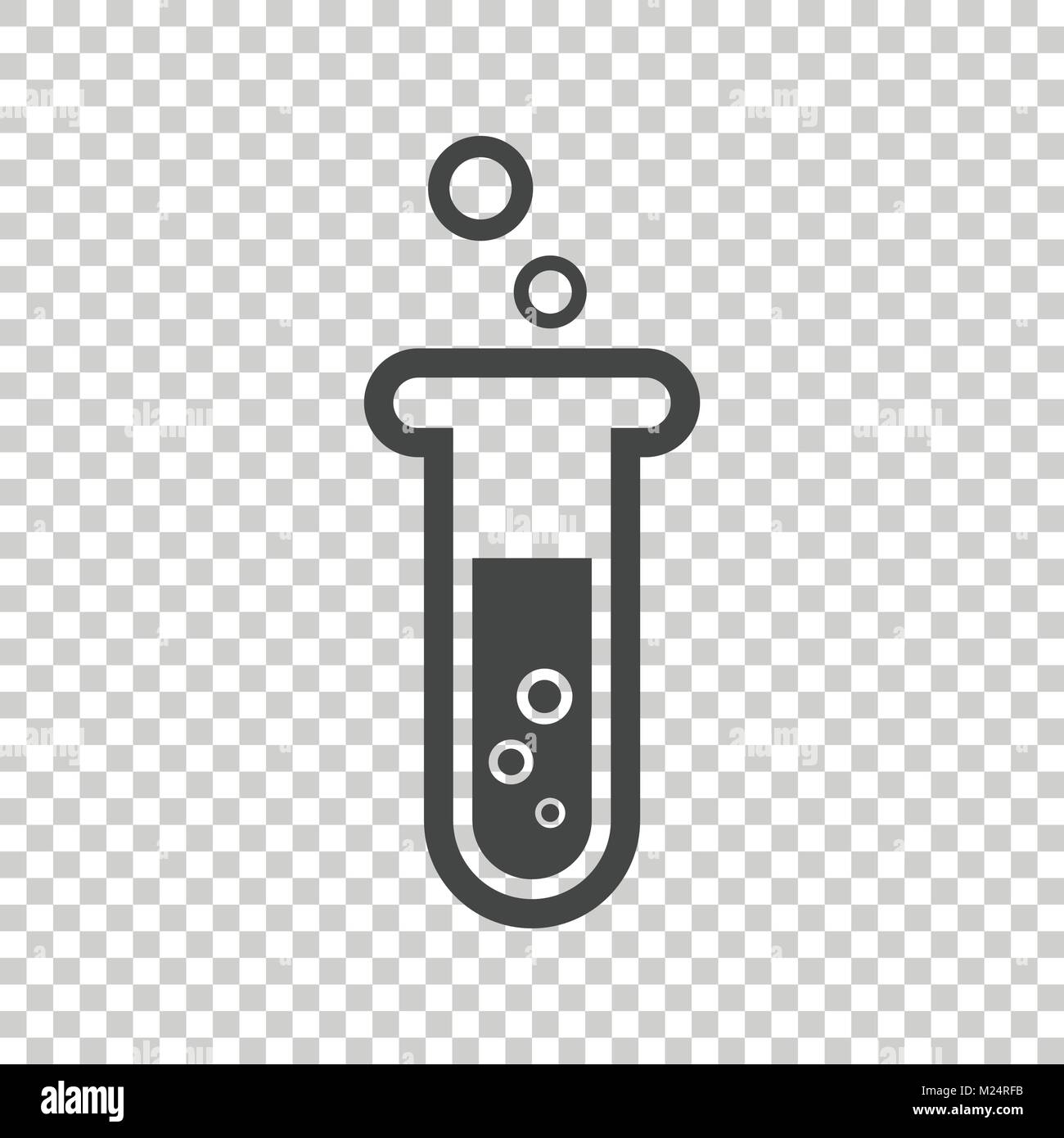 Chemical test tube pictogram icon. Chemical lab equipment isolated on ...