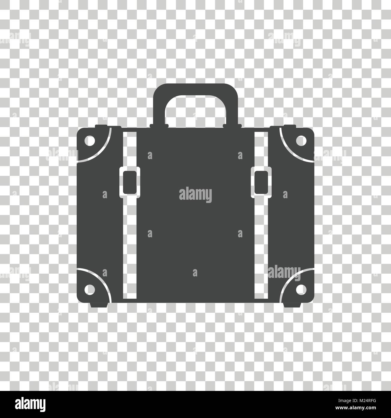 Suitcase flat vector illustration on isolated background. Case for ...