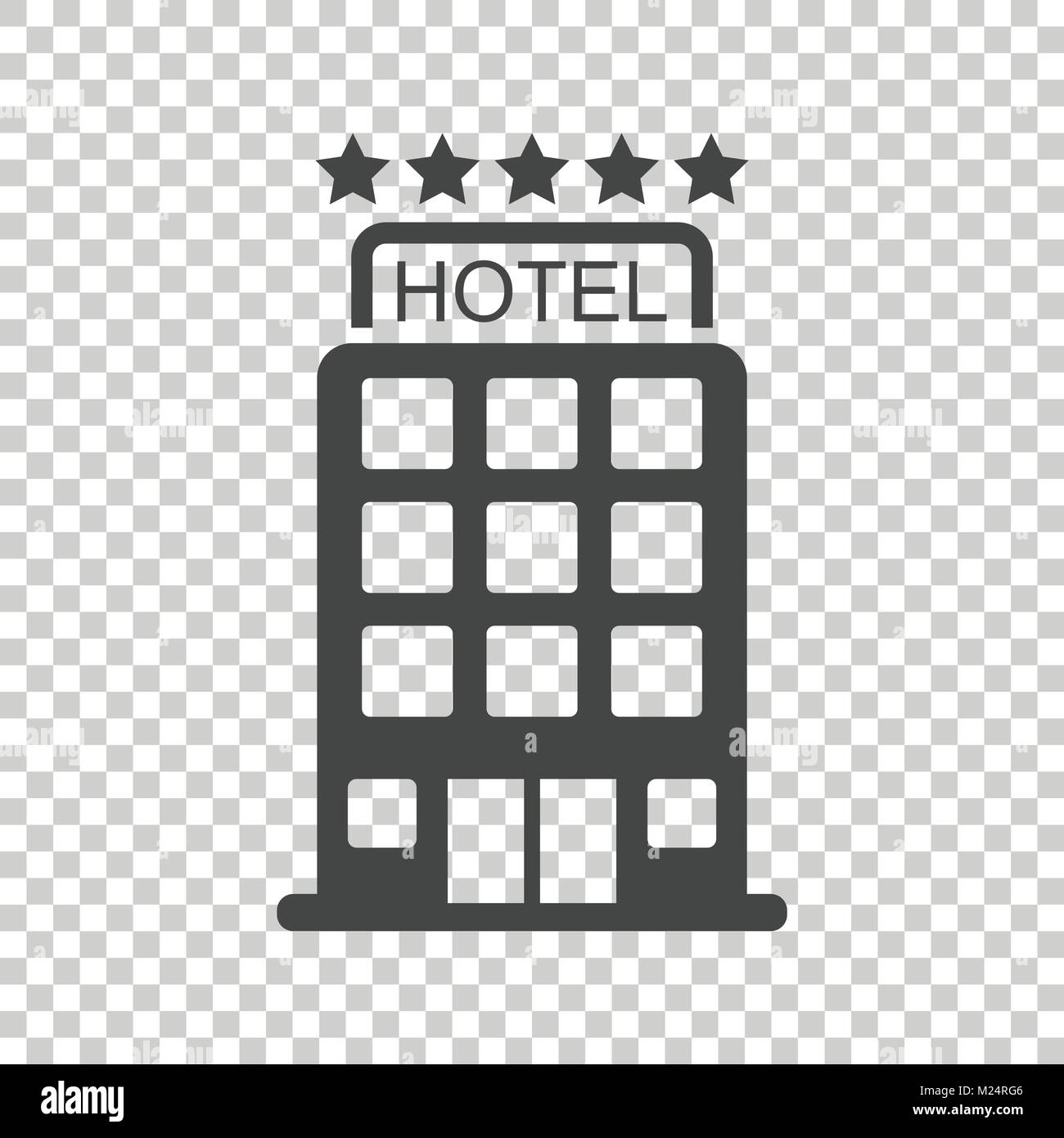 Hotel icon on isolated background. Simple flat pictogram for business ...