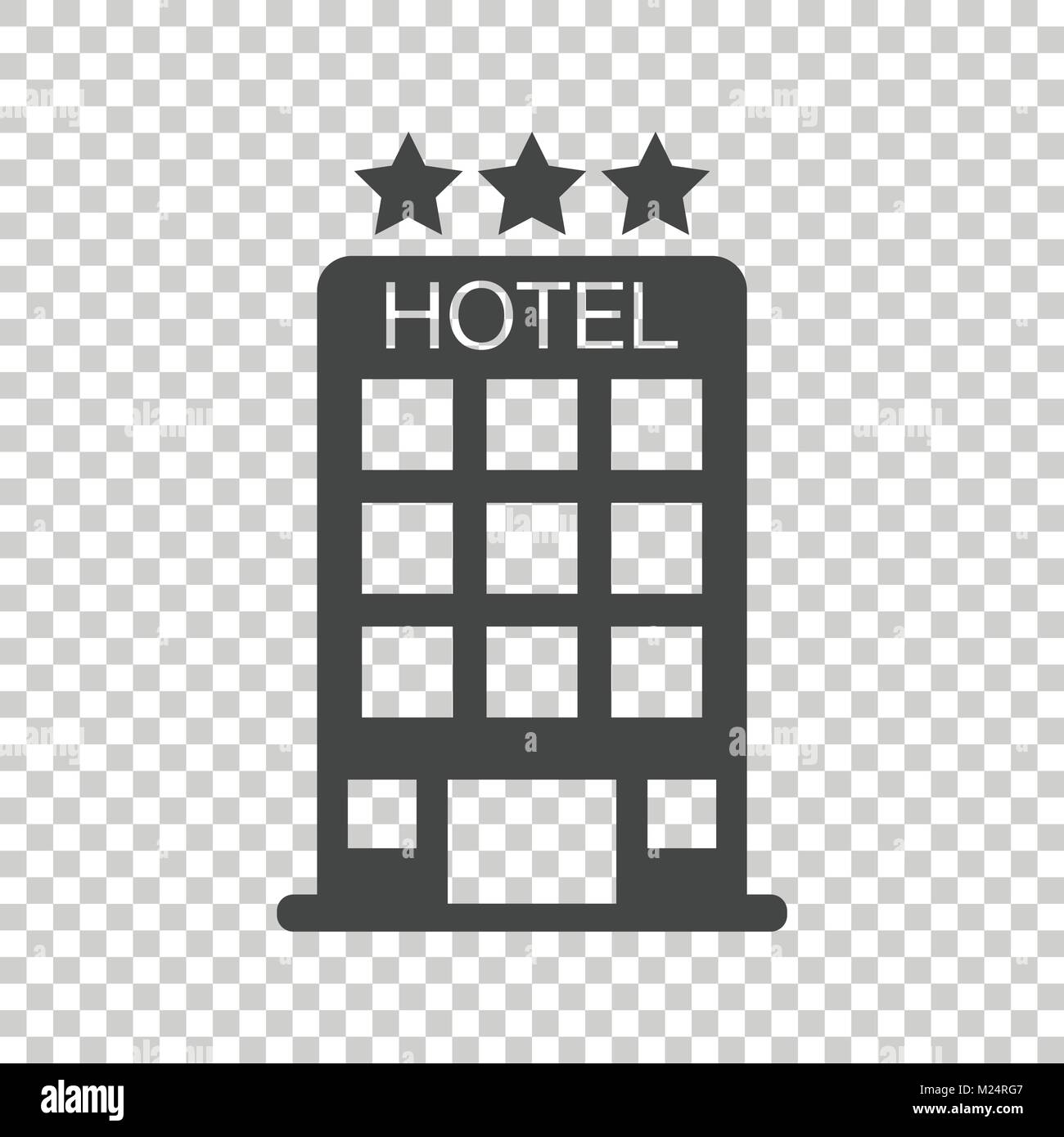 Hotel icon on isolated background. Simple flat pictogram for business ...