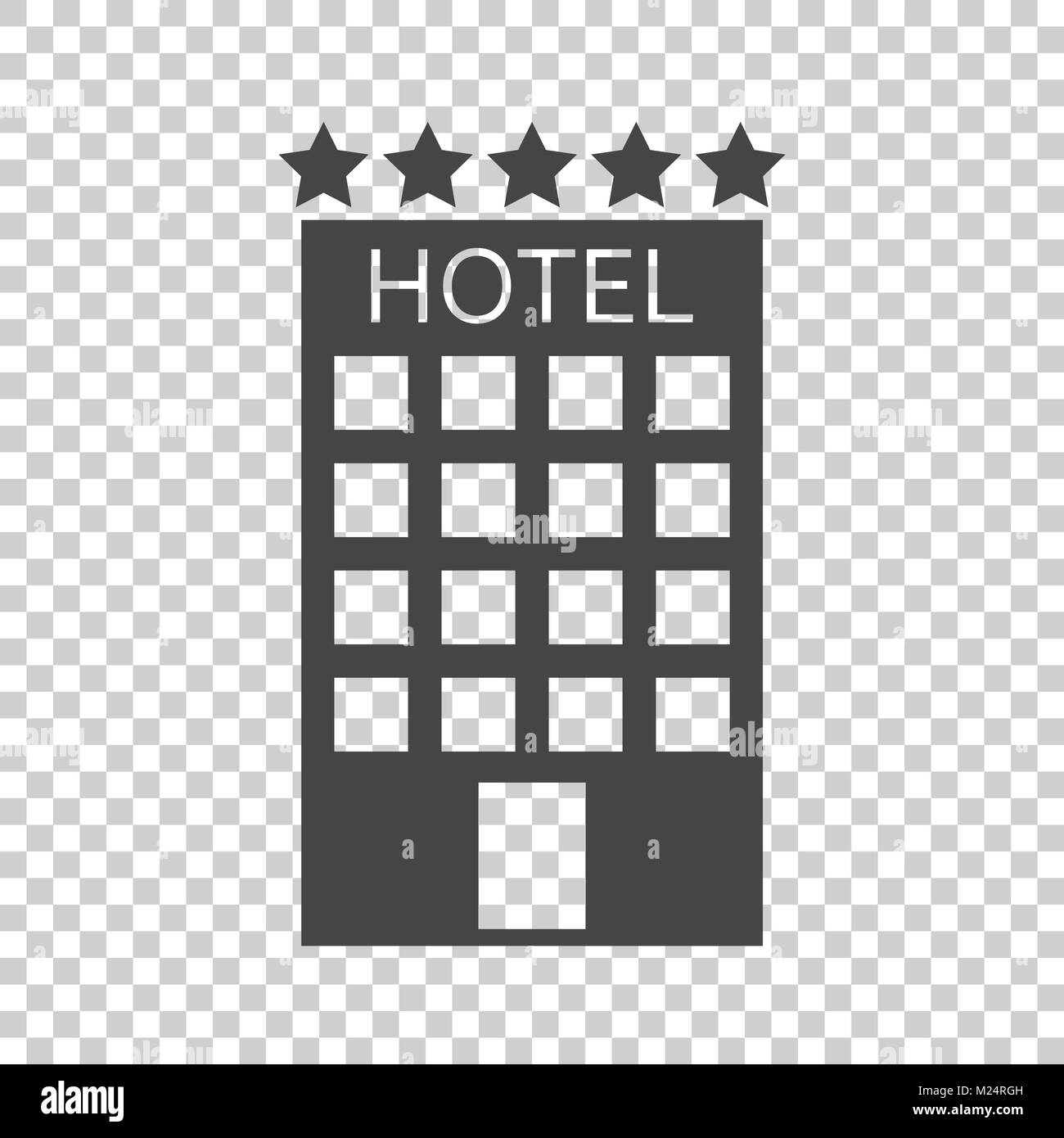 Hotel icon on isolated background. Simple flat pictogram for business ...