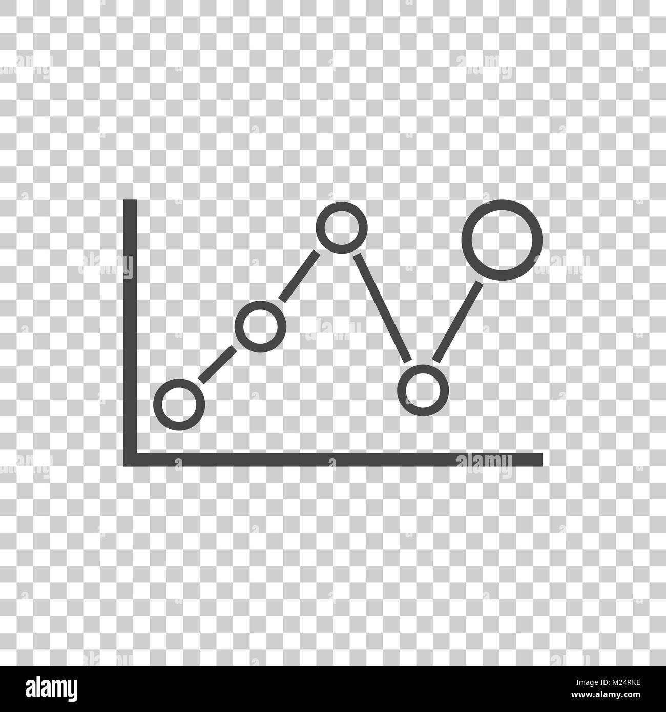 Business graph icon. Chart flat vector illustration on white background ...