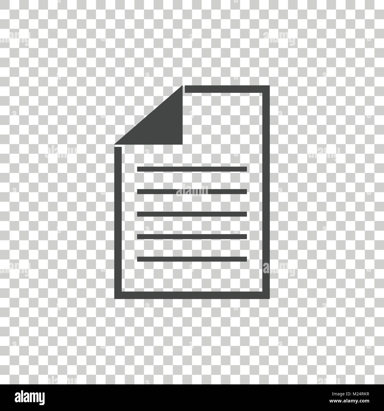 Document icon vector flat illustration. Isolated documents symbol ...