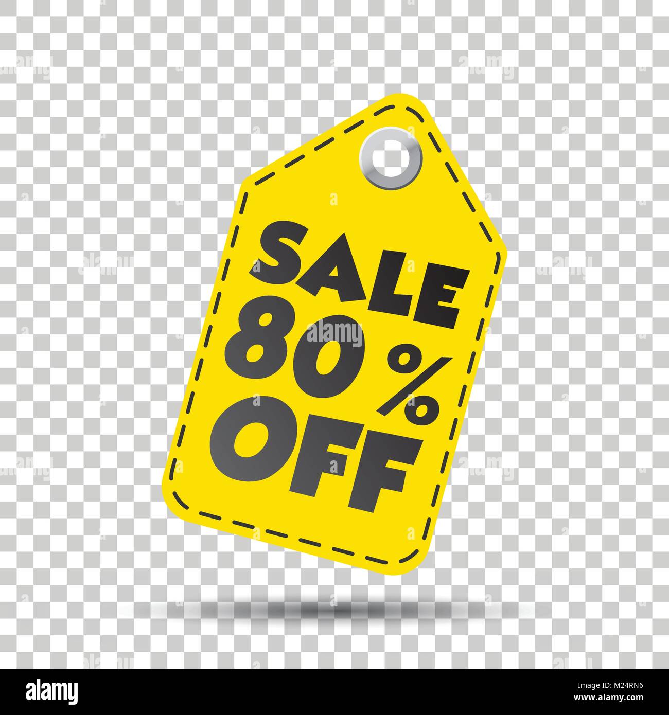Sale 80% off hang tag. Vector illustration Stock Vector Image & Art - Alamy