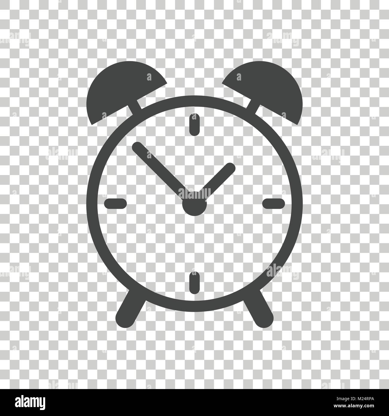Clock icon, flat design. Vector illustration on isolated background ...