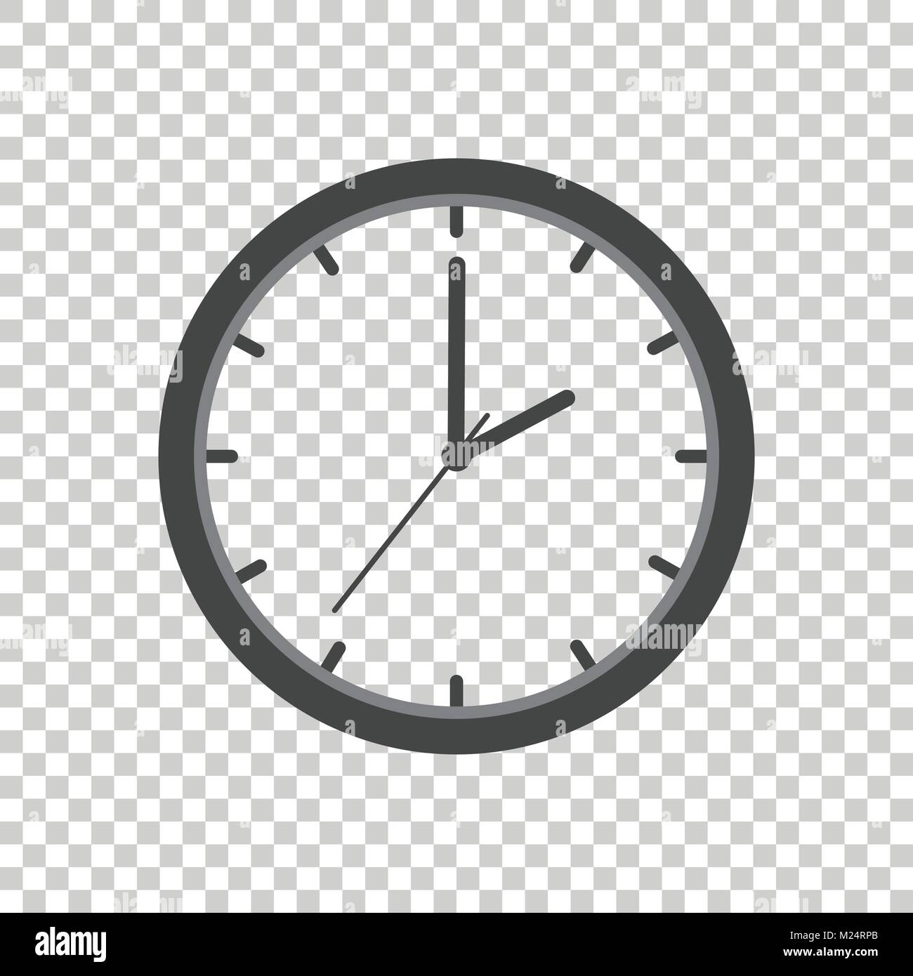 Clock icon, flat design. Vector illustration on isolated background ...