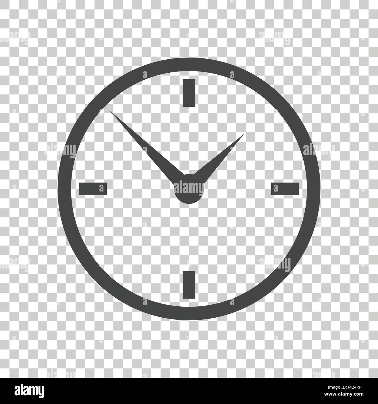 Clock icon, flat design. Vector illustration on isolated background ...