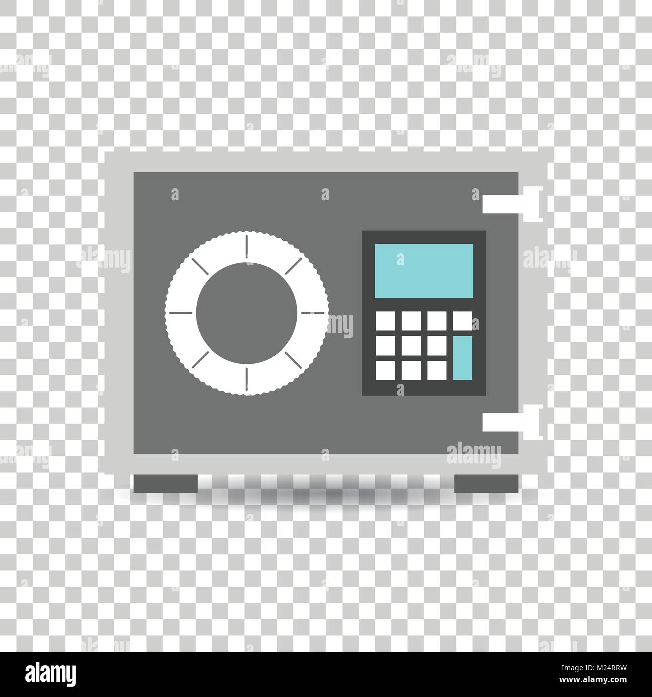 Money safe icon. Vector illustration in flat style on isolated ...