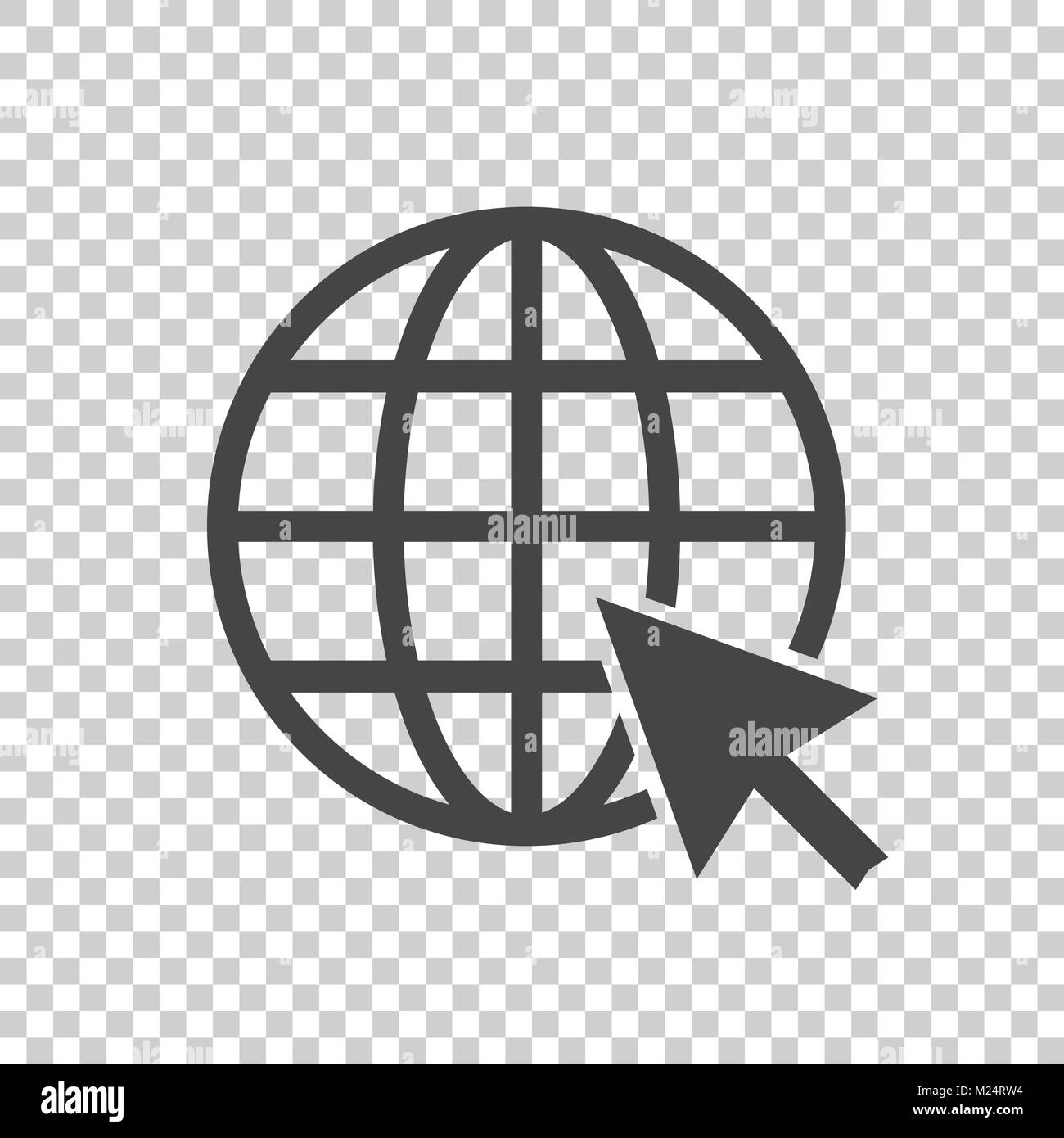 Go to web icon. Internet flat vector illustration for website on ...