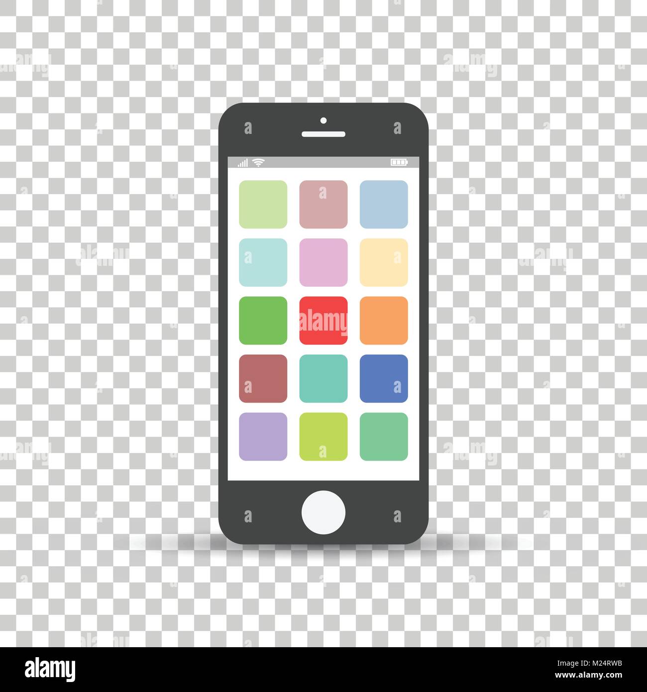 Smartphone icon vector. Flat vector illustration phone on isolated ...