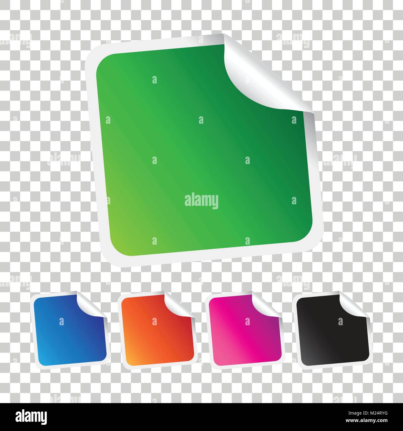 Set of blank stickers. Empty promotional labels. Vector illustration ...