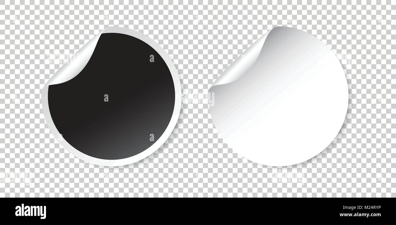 Set of blank stickers. Empty promotional labels. Vector illustration ...