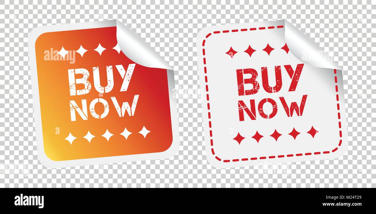 Buy now stickers. Vector illustration on isolated background Stock ...