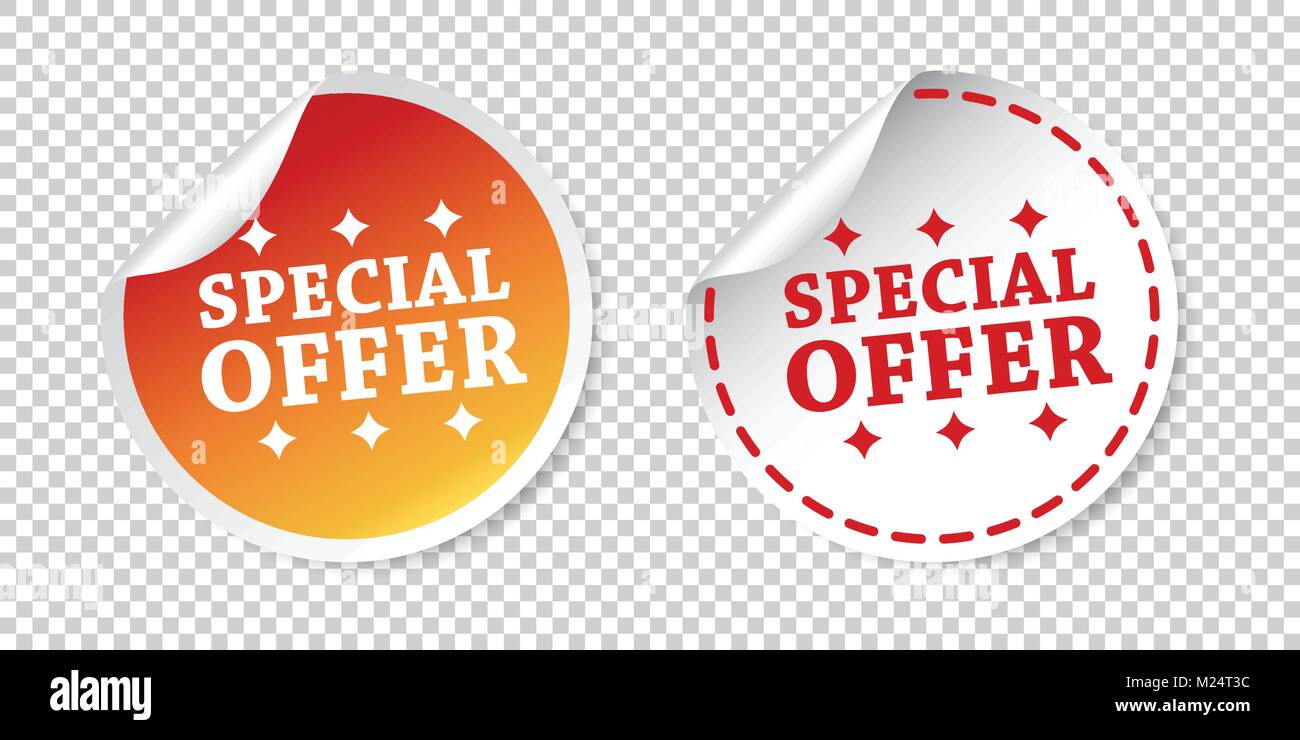 Special offer stickers. Vector illustration on isolated background ...