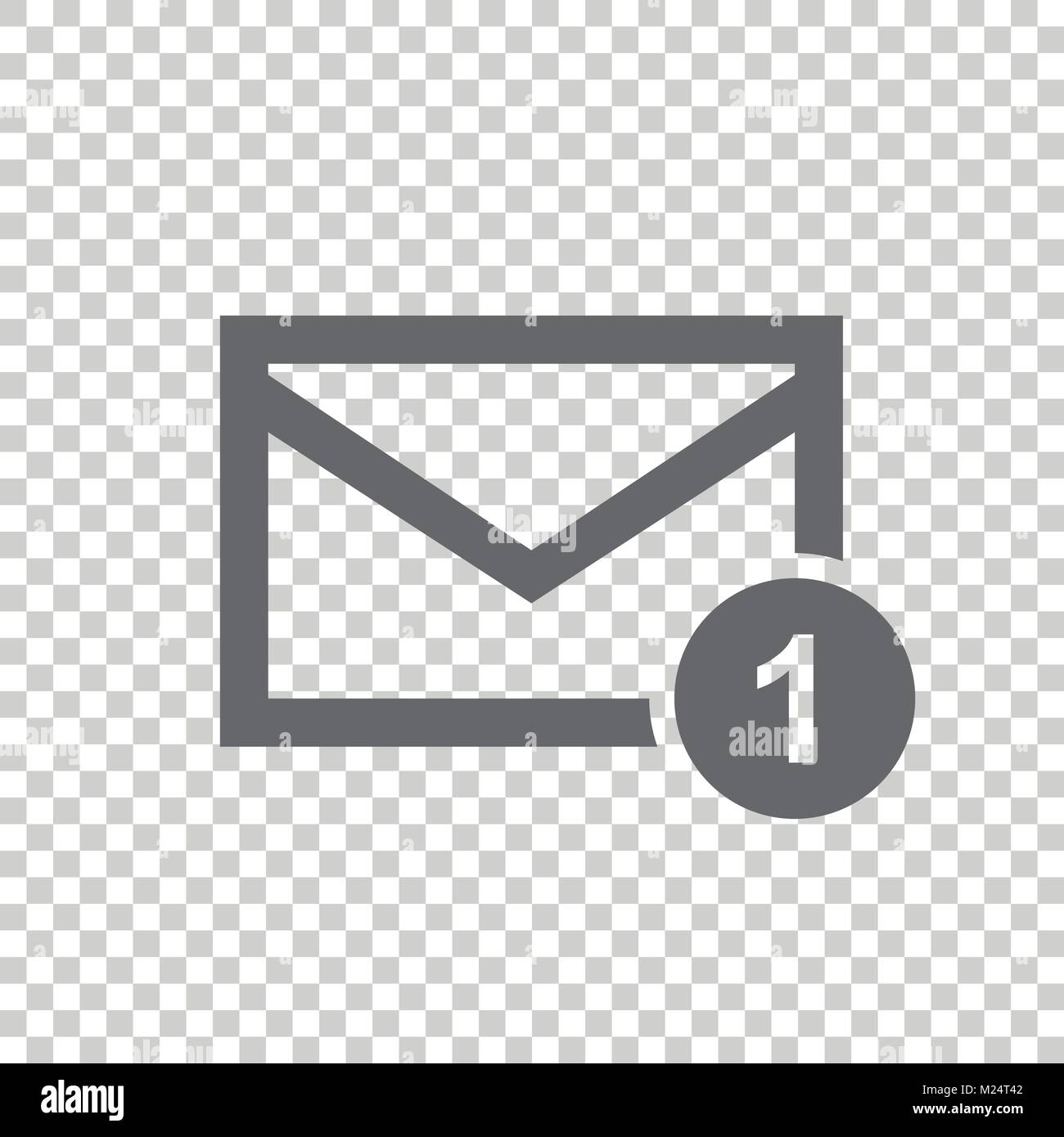 Mail envelope message. Vector illustration in flat style on isolated ...