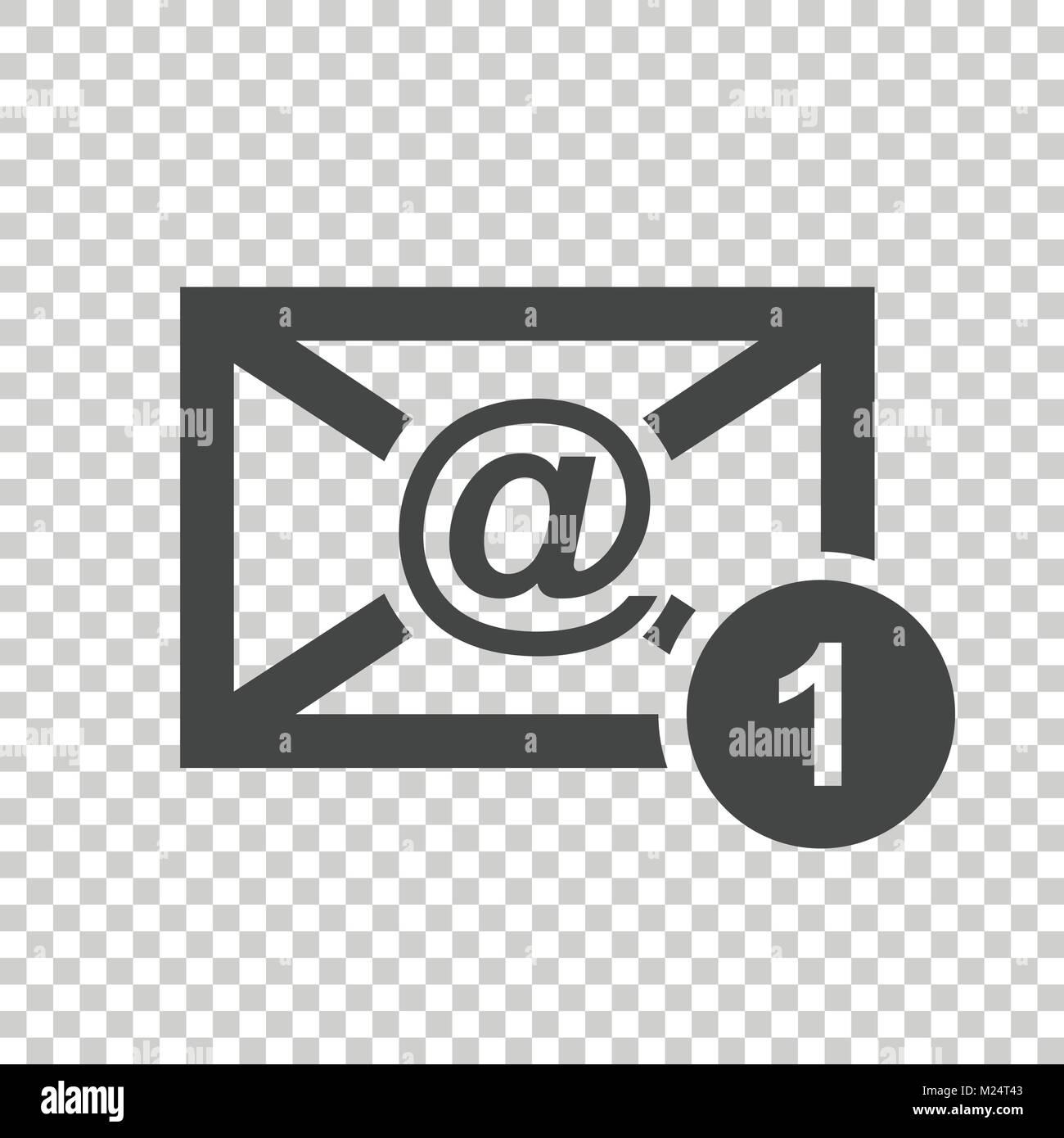 Email envelope message. Vector illustration in flat style on isolated ...