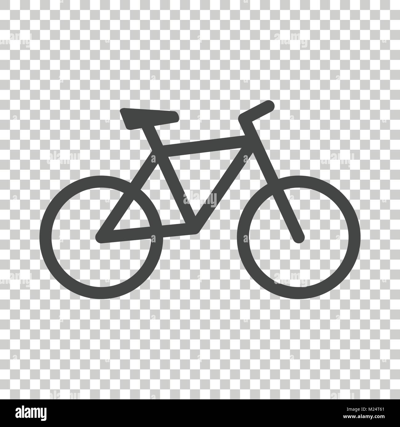 Bike icon on isolated background. Bicycle vector illustration in flat ...