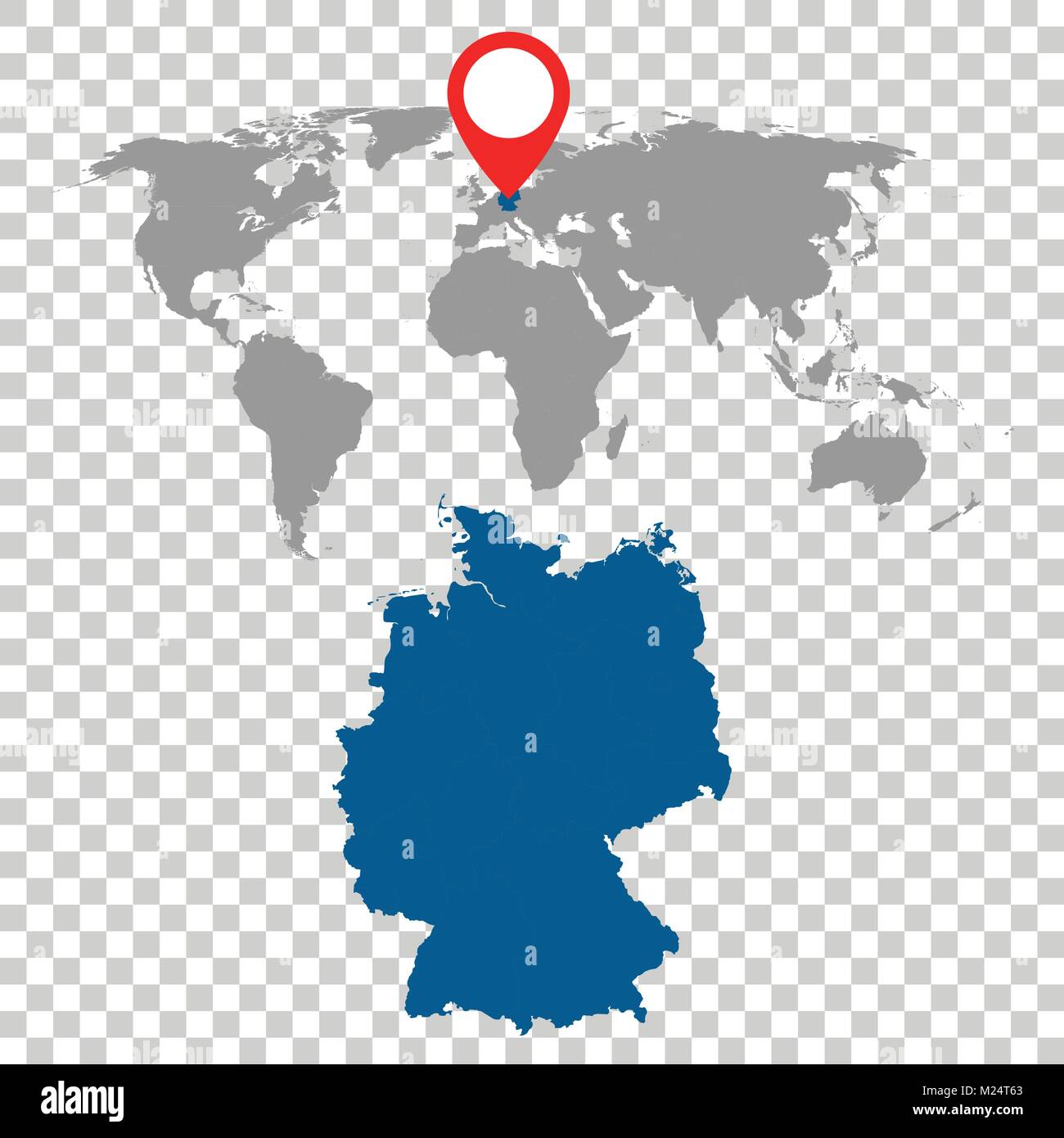 Detailed map of Germany and World map navigation set. Flat vector ...