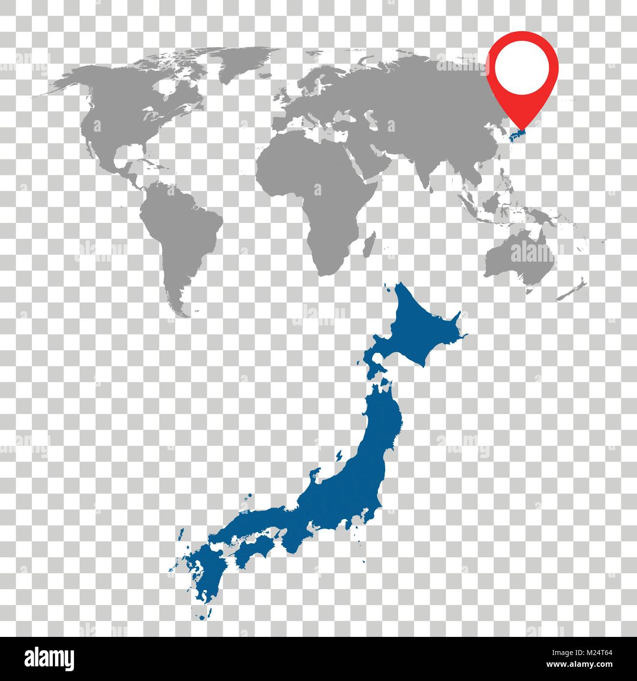 Detailed map of Japan and World map navigation set. Flat vector ...