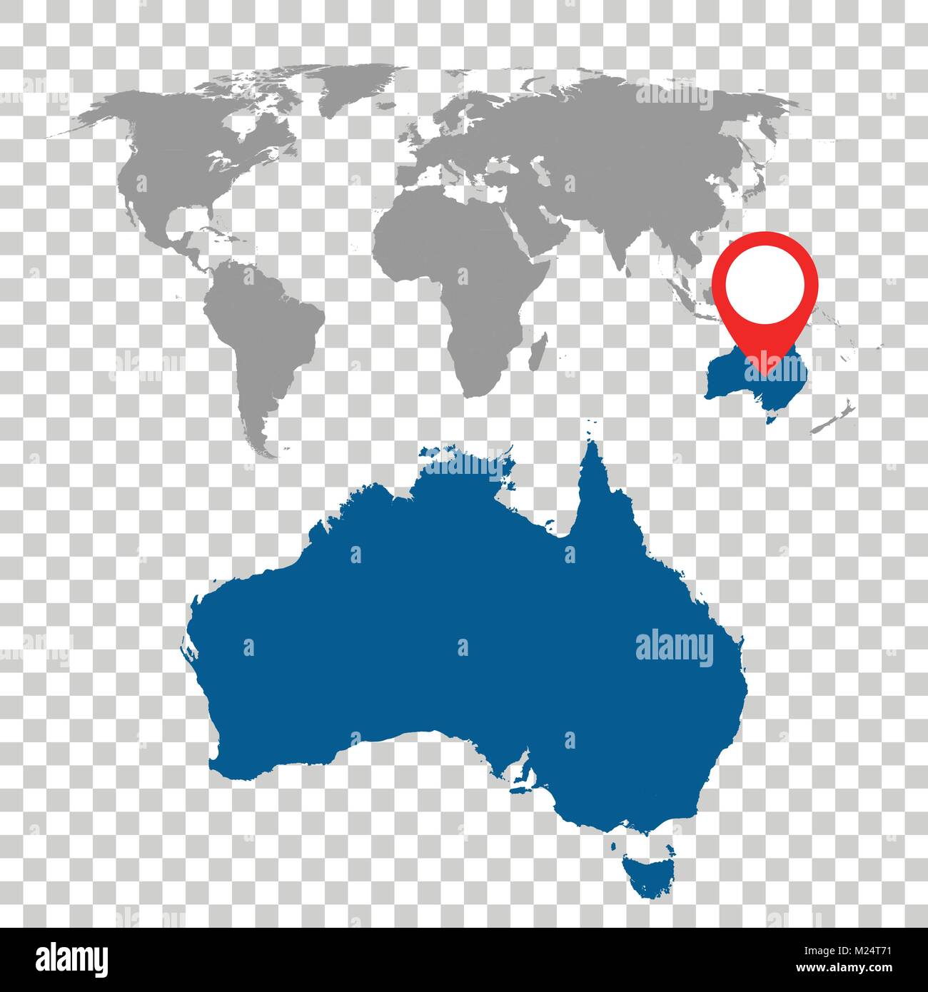 Detailed map of Australia and World map navigation set. Flat vector ...