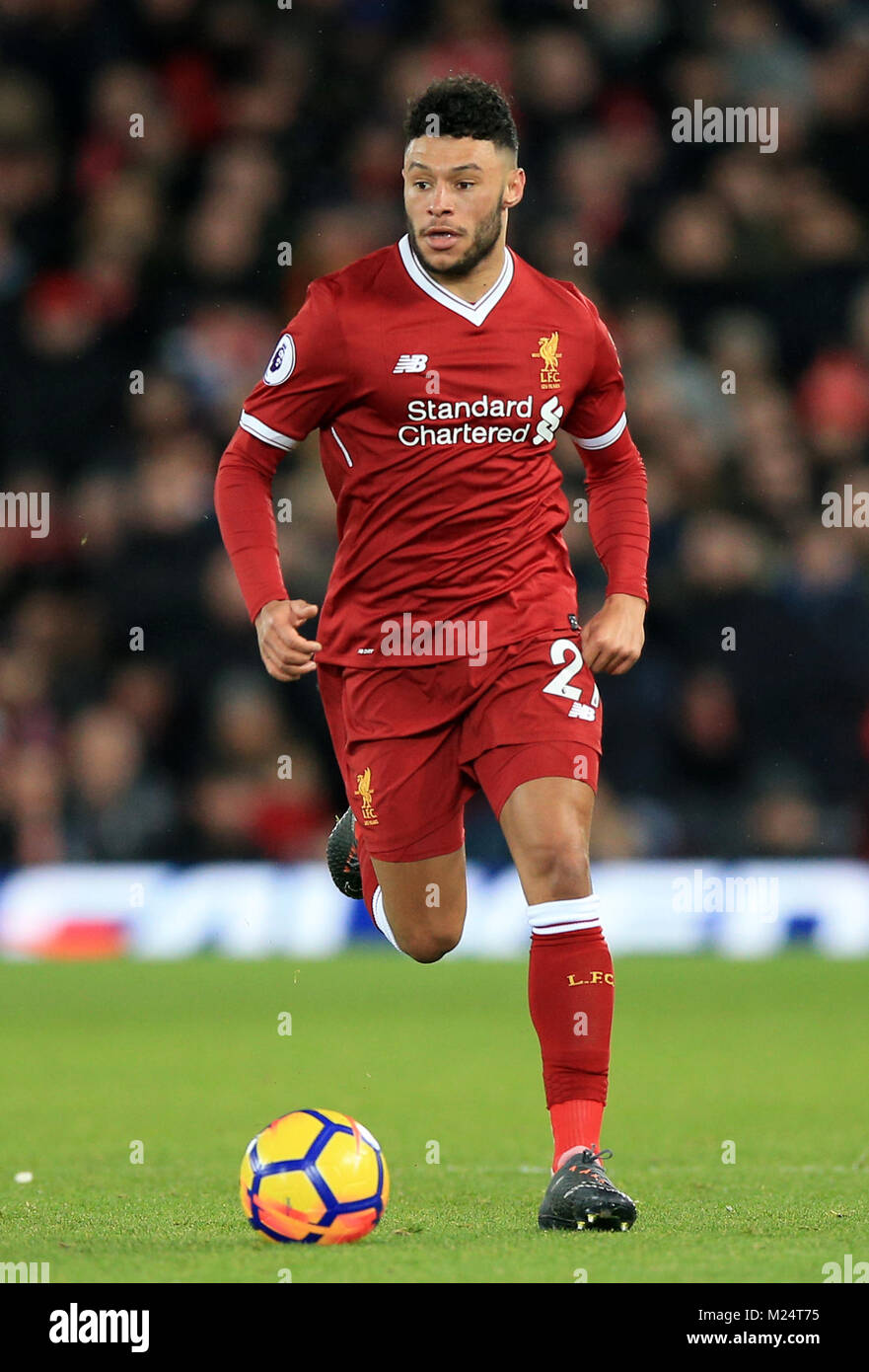 Liverpool's Alex Oxlade-Chamberlain during the Premier League match at ...