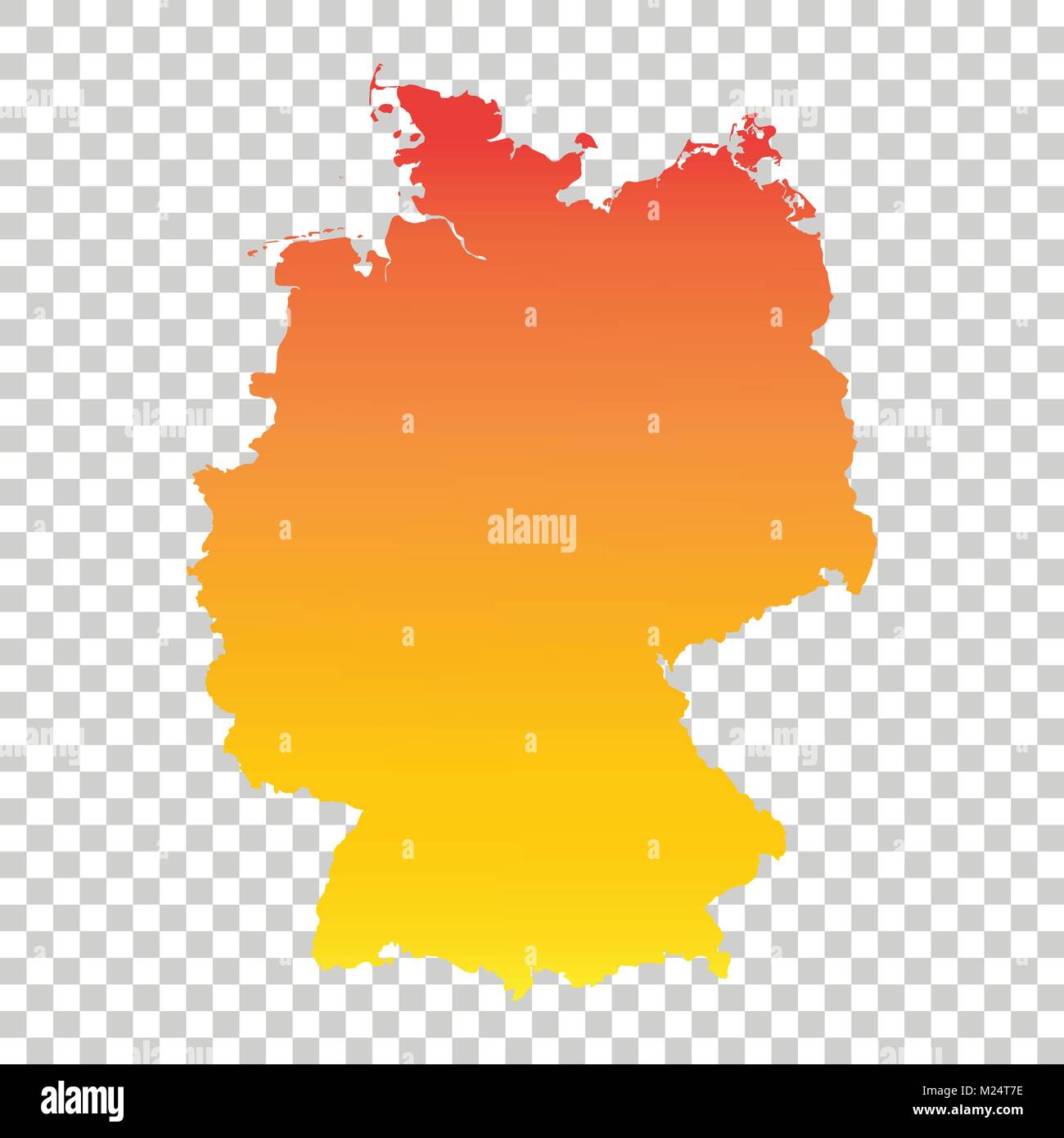 Germany map. Colorful orange vector illustration Stock Vector Image ...