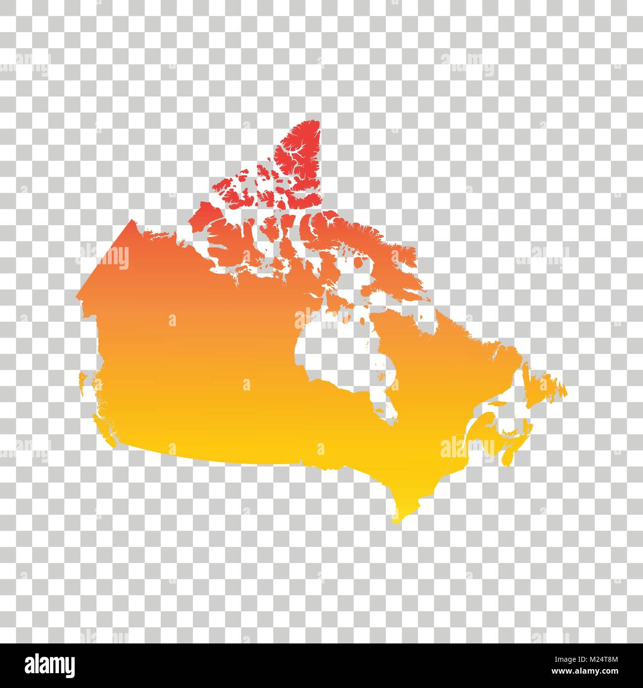 Canada map. Colorful orange vector illustration Stock Vector Image ...