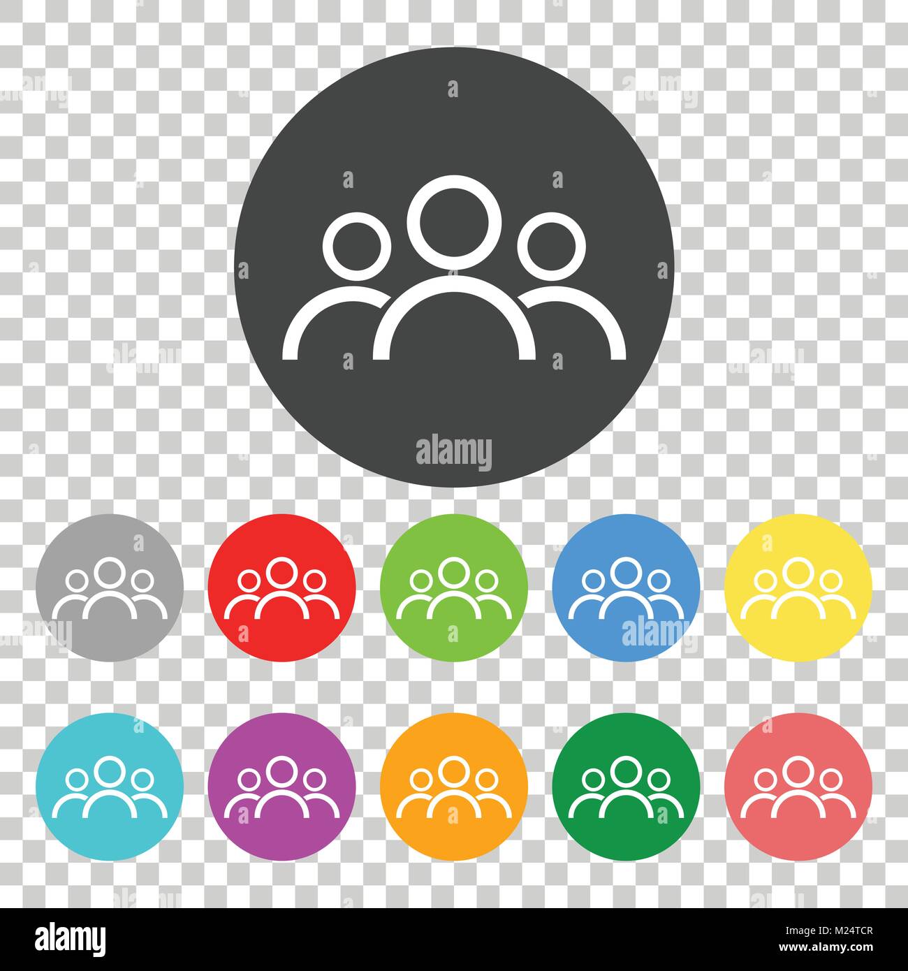 People icon. Color flat vector illustration Stock Vector Image & Art ...