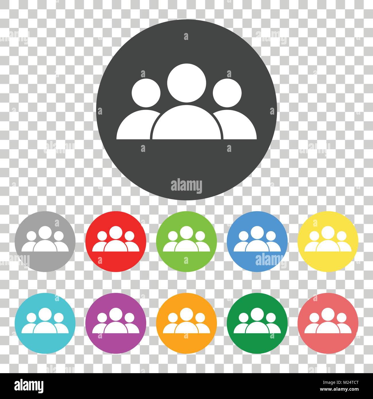 Group people icon. Color flat vector illustration Stock Vector Image ...