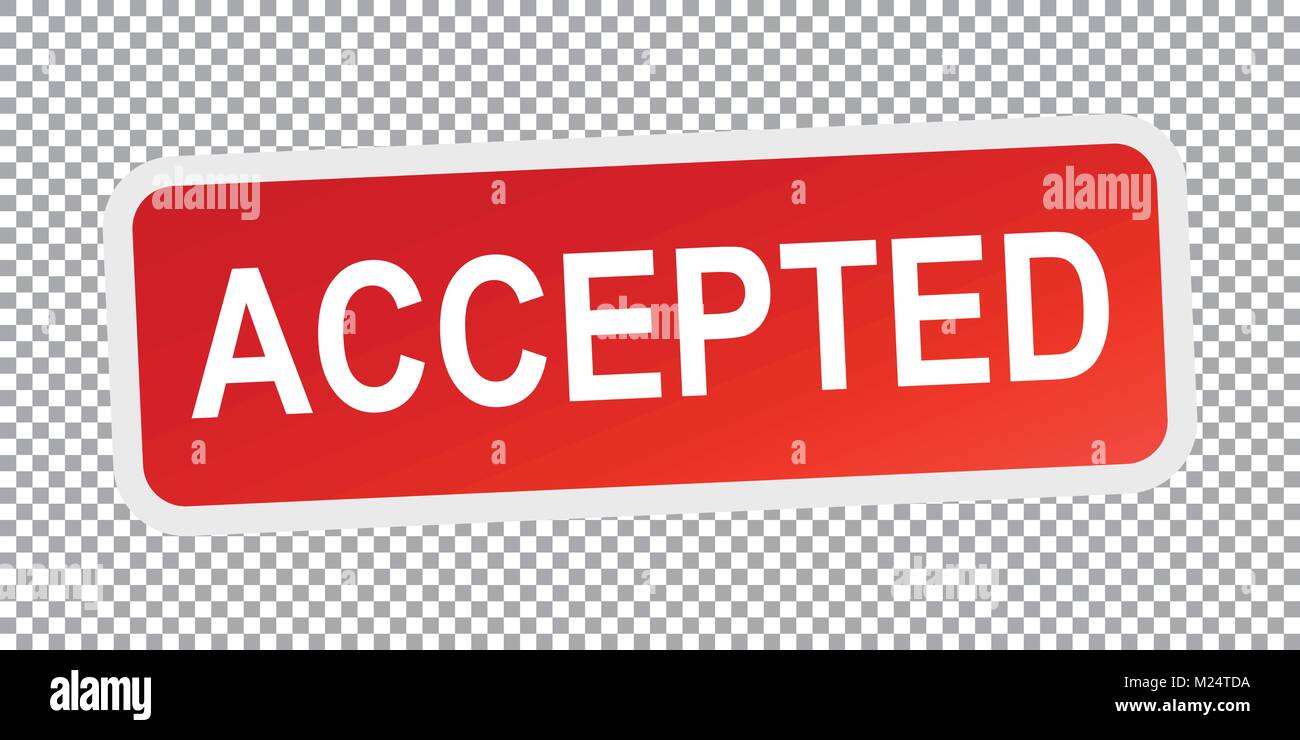 Accepted vector stamp. Flat vector illustration Stock Vector Image ...