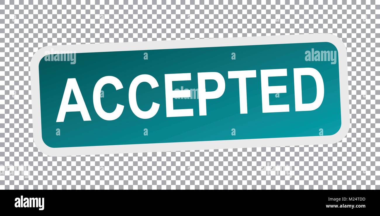 Accepted vector stamp. Flat vector illustration Stock Vector Image ...