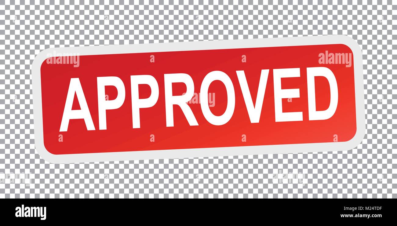 Approved sign. Flat vector illustration Stock Vector Image & Art - Alamy